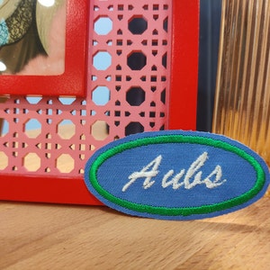 Custom Embroidered Name Patch, Vintage Style Name Patch, Personalised ...