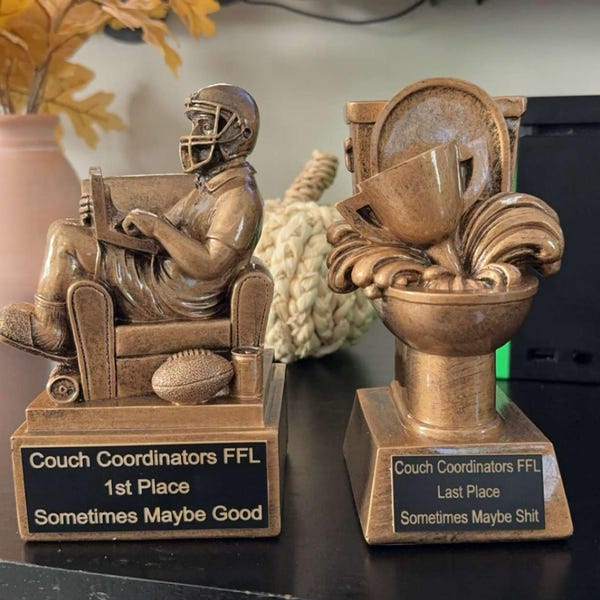 Fantasy Football Trophy for Winner or Loser Professionally Engraved 6 ...
