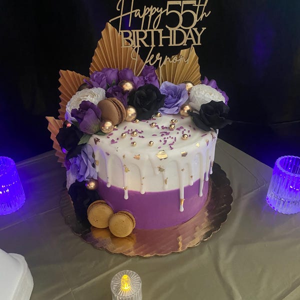 30th Birthday Cake Topper With Name, Happy 30th Birthday Custom Name ...