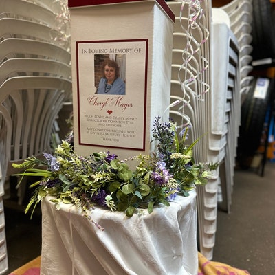 Personalised Funeral Memorial Donations Collection Card Post Box - Etsy