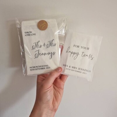 Wedding Confetti Bags 100% Biodegradable Glassine Bags Personalised ...