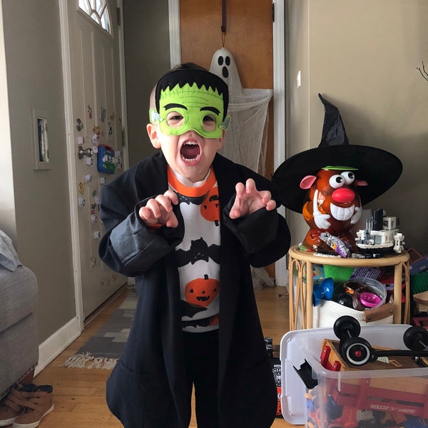 Kids Frankenstein Mask, Monster Mask, Frankenstein Costume, Monster ...