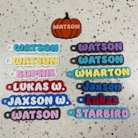 Custom Designs Personalized 3D Name Tags for Bags, Backpacks, Sports ...