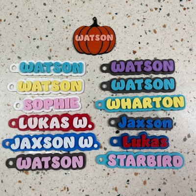 Custom Designs Personalized 3D Name Tags for Bags, Backpacks, Sports ...