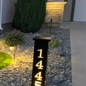 Address Column Garden Pillar / Steel Metal Art / Metal - Etsy