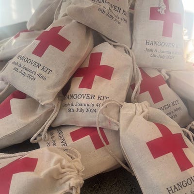 Las Vegas Hangover Kit Bags, Wedding Recovery Kit, Hen Party ...