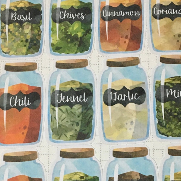 Watercolor Spice Jars Clipart - Herbs Clipart - Instant Download ...