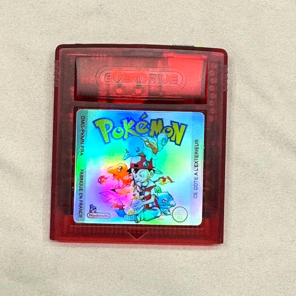 Sticker Holographic Pokémon Gameboy Linker Cartridge Ezflash Everdrive or MBC5 Multi Cart (only ...