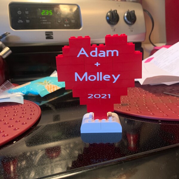 Lego Heart Custom Set | Lego Gift | Couples Gift | Genuine Lego Pieces ...
