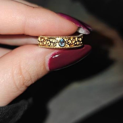 Pink Sapphire Leaf Ring Enhancer and Wraps Rose Gold Moissanite Double ...