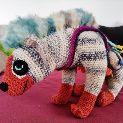 Lyra the Hyena Crochet Pattern I WITH FUR Easy to Follow - Etsy