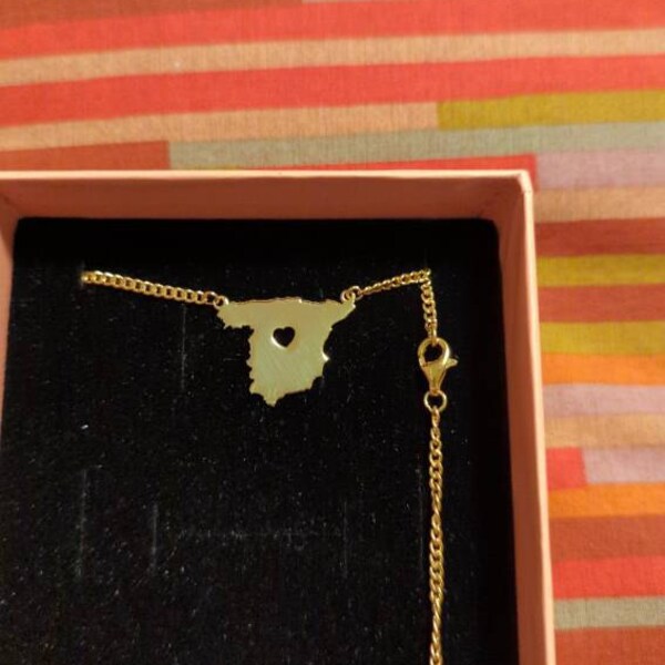State Necklace W/ Heart Option, Personalized Map Necklace | Texas ...