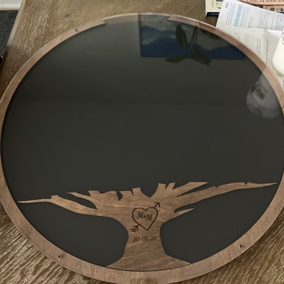 Guest Book Drop Box Frame With Photo Opening, Wedding, Guestbook, Frame ...