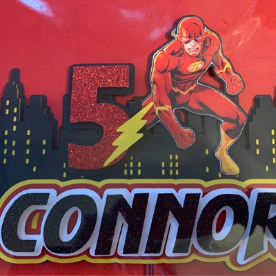 Flash Topper Birthday Cake Topper Flash Themed Cake Decoration - Etsy