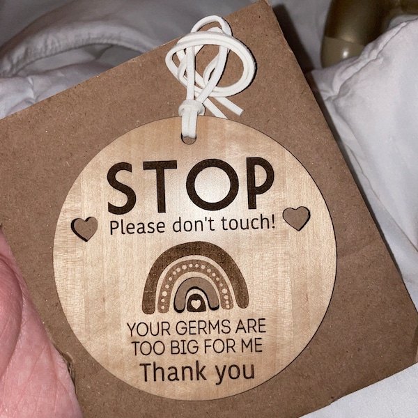 STOP Please Don't Do Not Touch My Baby | Infant Carrier Hygiene Sign ...