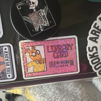 Arthur Library Card Sticker Kindle Sticker Bookish - Etsy
