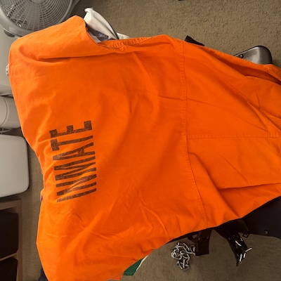 Prison Jail Inmate Penitentiary Orange Jumpsuit Costume Sizes 3XL to ...