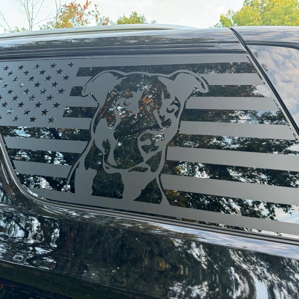 Fits 2015-2020 Chevy Tahoe Rear Side Windows Punisher Distressed ...