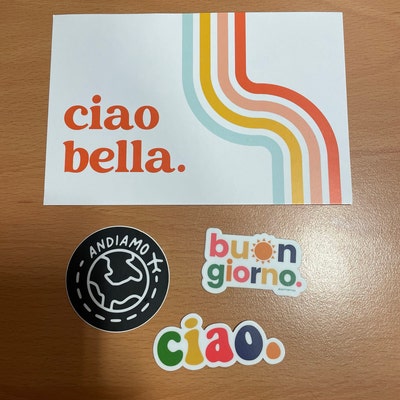 Italy Sticker Ciao Sticker Colorful Gift for Italy Lover Ciao - Etsy