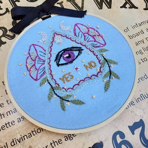 Pagan Art Hand Embroidery Pattern PDF With Laurels and Moon - Etsy