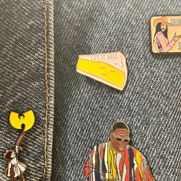 NOW AVAIL** Let It Brie Cheese Enamel / Lapel Pin - Etsy