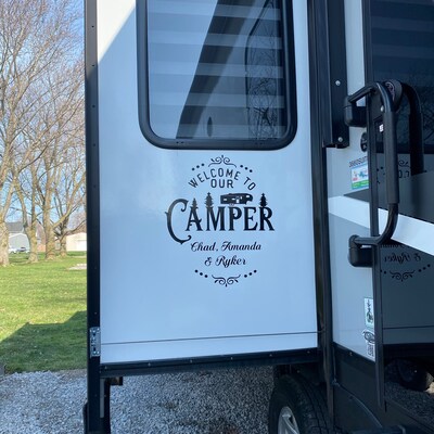 Welcome to Our Camper Personalized Decal, Camper Sign, Camper Vinyl ...