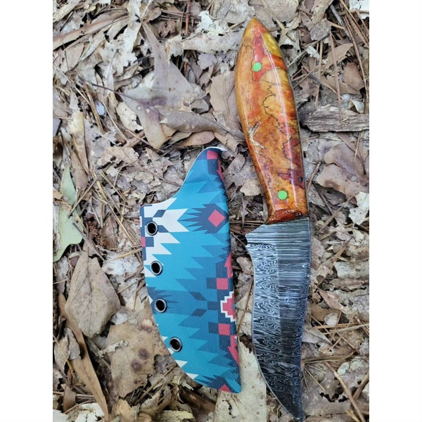 Blank Blade, DIY Knife, Damascus Steel, Hunting Knife, Hand Made, Hand ...