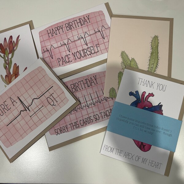 DIGITAL DOWNLOAD | ECG Trace Funny Card | Doctor/nurse/paramedic ...