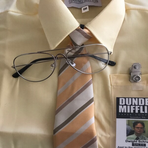 The Office Dwight Schrute Dunder Mifflin ID Badge Cosplay Costume Name ...