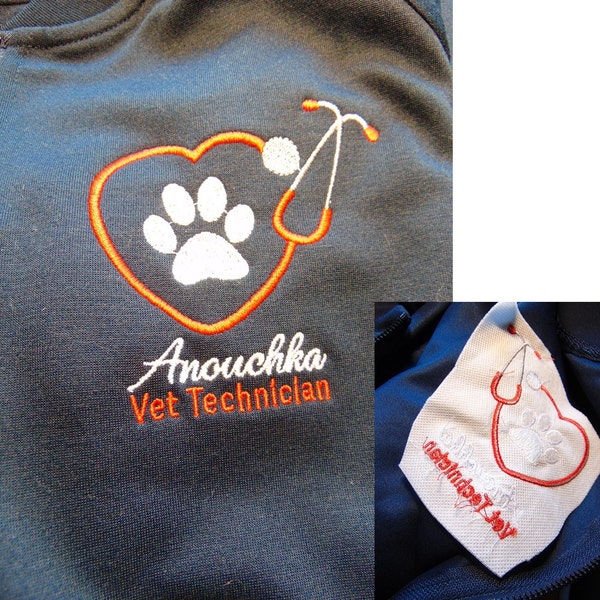 Personalized Vet Tech Bomber Jacket, Vet Tech Jacket With Pockets, Vet ...