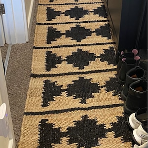 Handmade Natural Jute Yellow Rug, Hand Woven Jute Rug Yellow Color ...