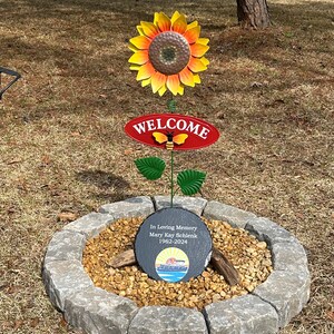 Spanish Memorial Stone, Engraved Memorial Garden Slate, Engraved ...