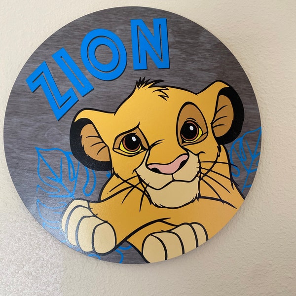 Lion Sign, Personalized Nursery Decor, Jungle Nursery Decor, Boys Room ...