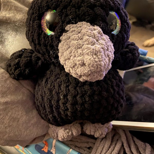Low Sew Crow Crochet Pattern, Raven Amigurumi Instructions, Crochet ...