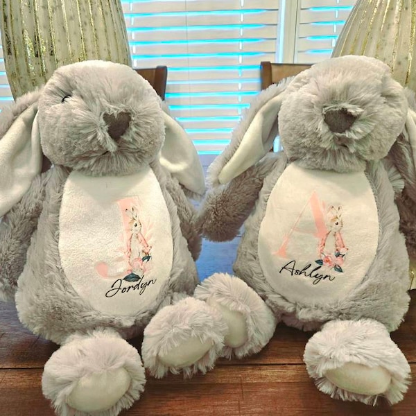 Personalized Bunny Rabbit, New Baby Gift, Baby Shower Gift, Custom ...