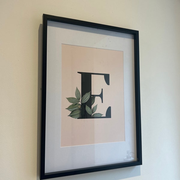 Botanical Letter Alphabet Initial Art Print Unframed A6 A5 A4 A3 Art ...