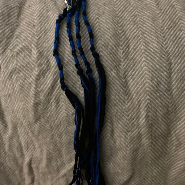 TZITZIT Set of 4 W/clips Traditional Black W Blue Messianic Tzitzits ...