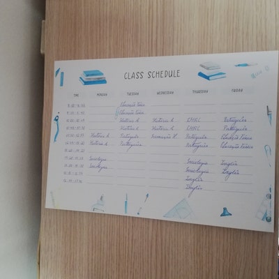 Printable Study Planner for Student Organization Printable Timetable ...