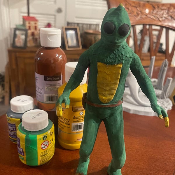 Hand Painted Sleestak - 7.5 Inch Figure - 1974 Land of the Lost - Etsy