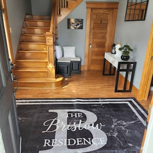 Family Name Entry Rug Personalized Entryway Rug Entrance Rug for Inside ...