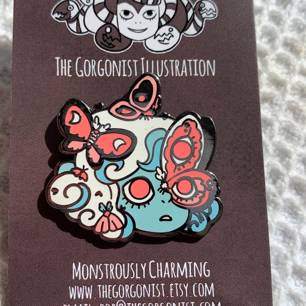 Moth Eye Girl Pastel Goth Creepy Cute Macabre Enamel Pin - Etsy