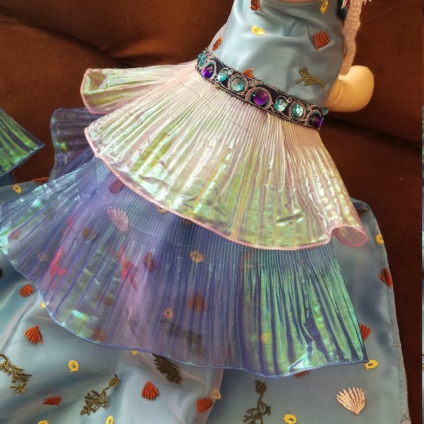 7 Colors Gradient Organza Ruffled Pleated Lace Trim With Wave Pattern ...