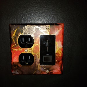 Colorful Abstract Art Light Switch / Electrical Outlet Cover | Etsy