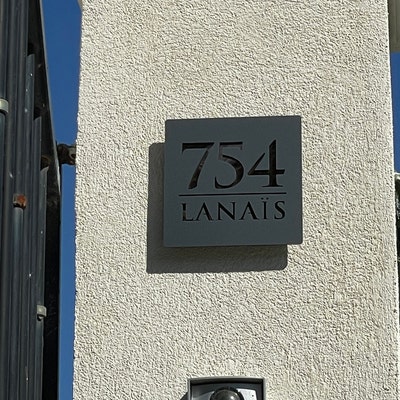 House Wall Plaques UK Luxe A4 Modern House Door Number Address Signs ...