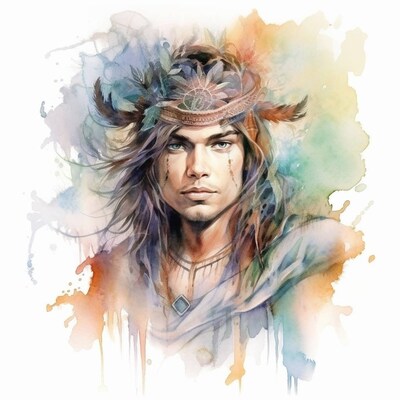 Spirit Guide Drawing and Reading, Stylized Watercolour, Psychic Reading ...