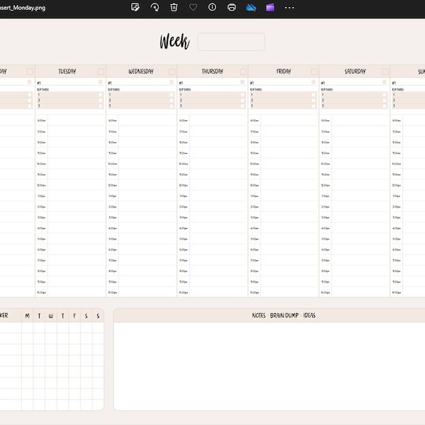 Goodnotes Template, Yearly Digital Calendar, Undated Digital Planner ...