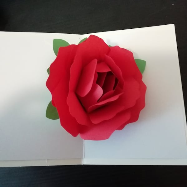 Template_(pop-up Card)_red Rose (pdf_digital Download File) - Etsy