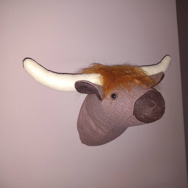 Faux Highland Cow Head Wall Decoration Sewing Pattern and Tutorial. - Etsy