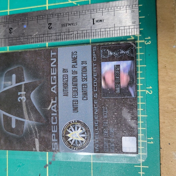 Star Trek Section 31 Starfleet Intelligence DS9 ID Badge Name Tag Card ...
