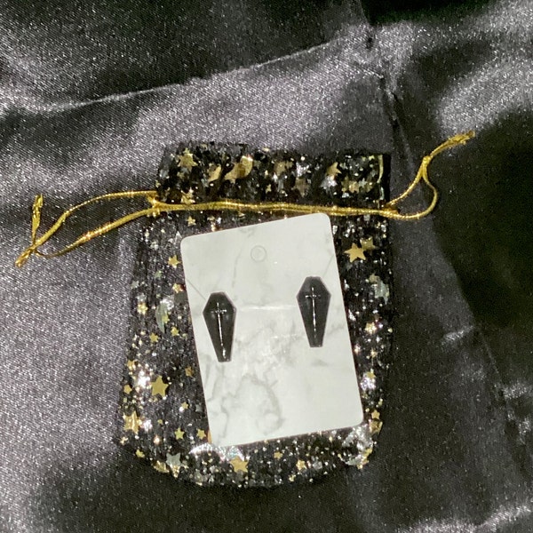 Coffin Earrings, Halloween Coffin Earrings, Gothic Coffin Earrings ...